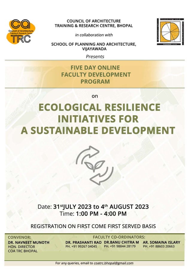 FDP Brochure - Ecologocal Resilience Initiates for a Sustainable ...