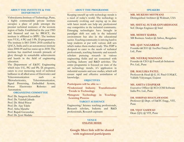 FDP_Brochure of Emerging Trends in Management | PDF