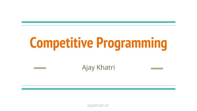 Competitive Programming Guide | PPTX