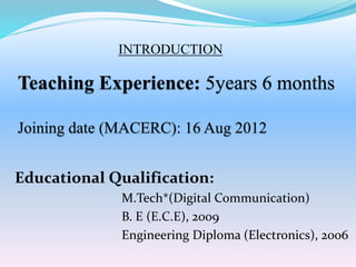 FDP electronics & communication | PPT