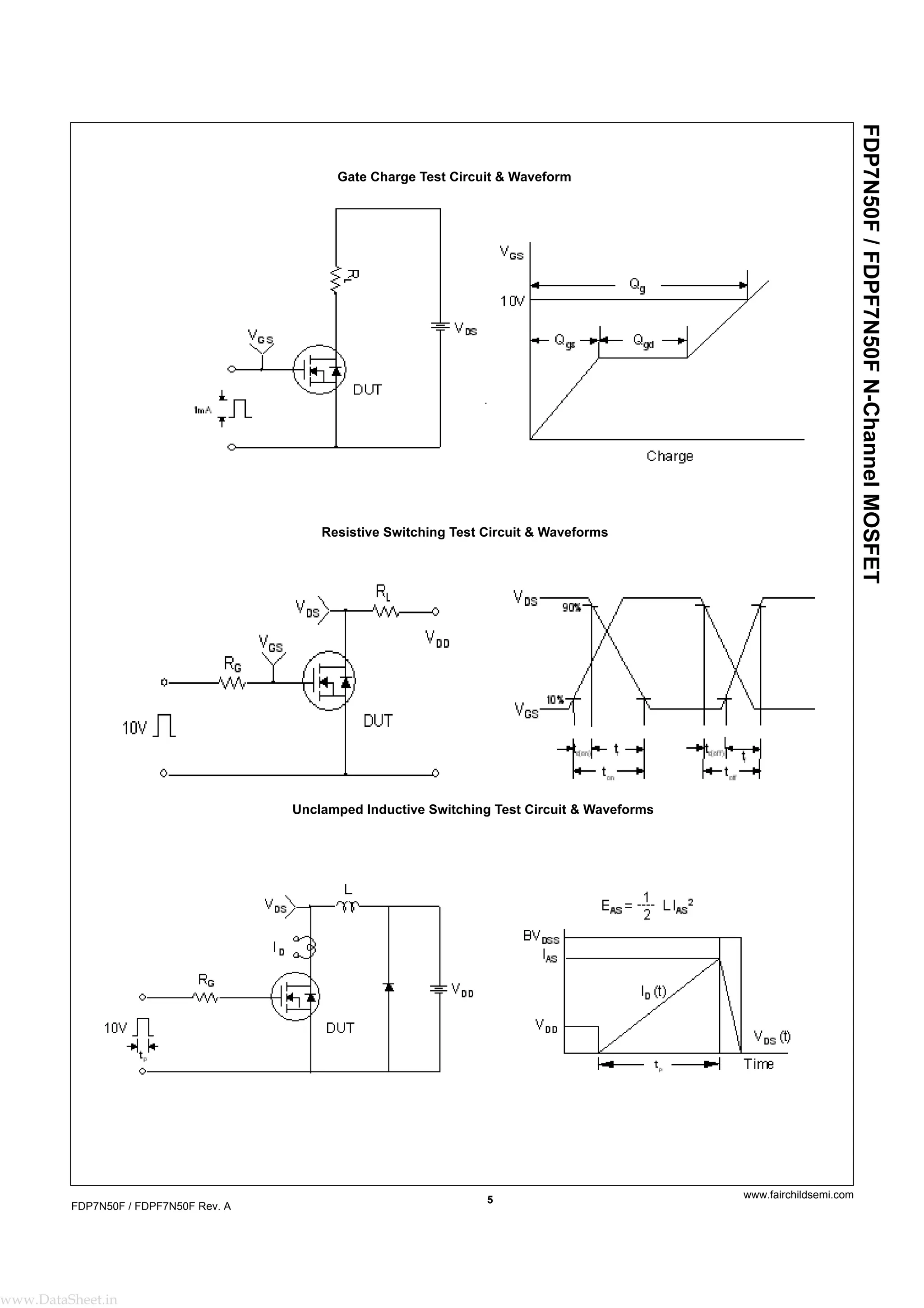 Original MOSFET N-CHANNEL FDPF7N50F 7N50 TO-220 7A 500V New | PDF