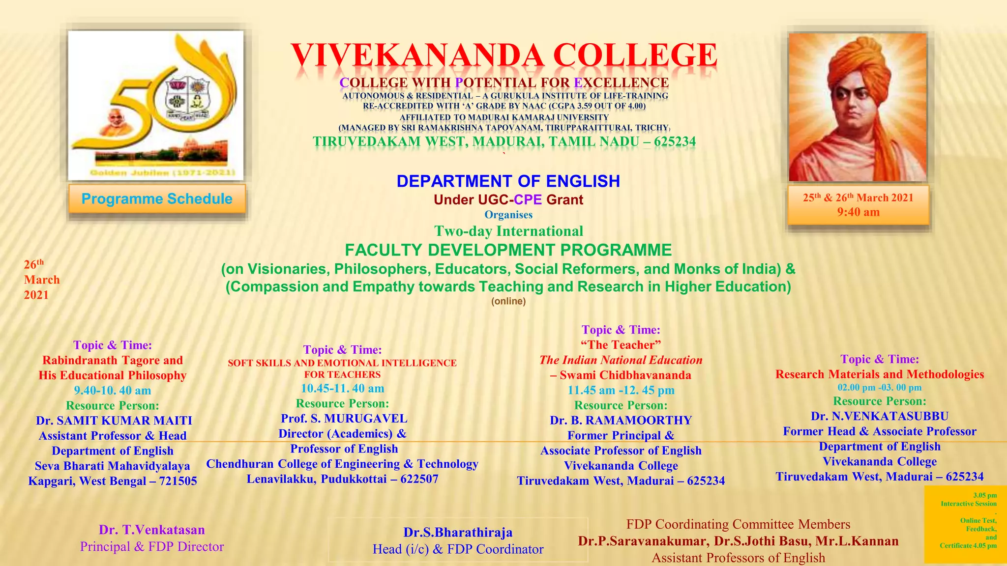 FDP invitation and programme schedule | PPTX