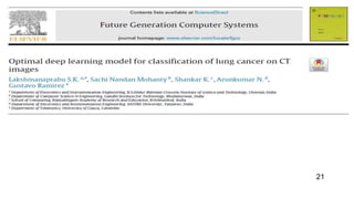 Optimal deep learning model For Classification of Lung Cancer on CT ...