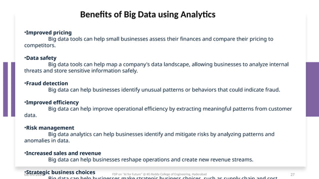 Artificial Intelligence in Data Science and Big Data | PPTX