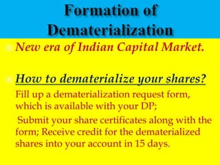 dematerialization of shares | PPTX