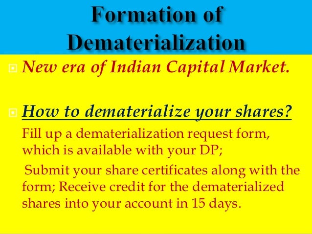 dematerialization of shares