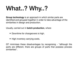 Group technology, Production flow Analysis | PDF