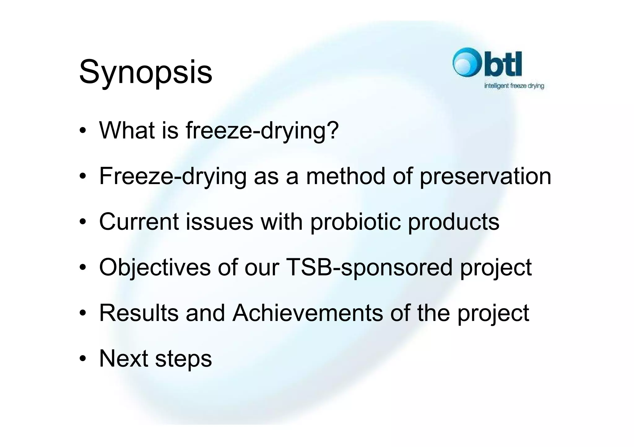 Preservation of Probiotic Bacteria by Freeze-Drying, and Achieving ...