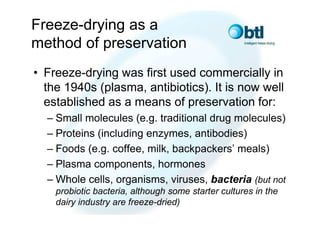 Preservation of Probiotic Bacteria by Freeze-Drying, and Achieving ...