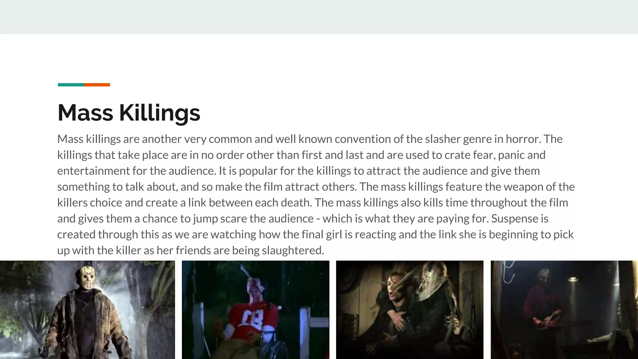 Conventions of the Slasher genre | PPT