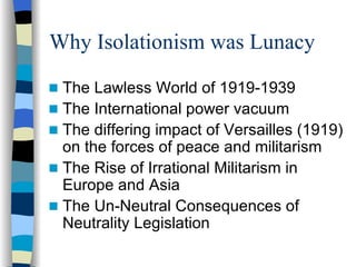 FDR and the Isolationists, 1919-1941 | PPT
