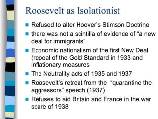 FDR and the Isolationists, 1919-1941 | PPT