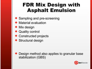 FDR Mix Design | PPT