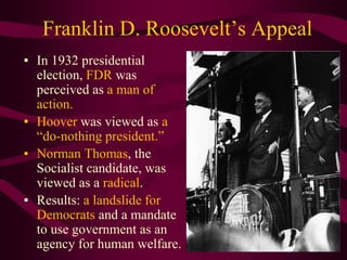 FDR-New-Deal about the new deal after the crash | PPTX