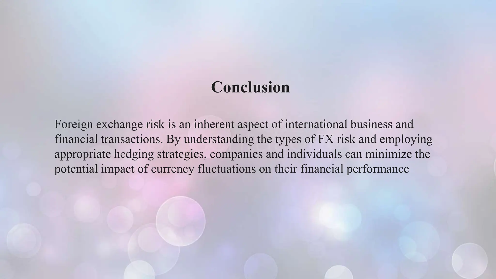Foreign Exchange Risk | PPTX