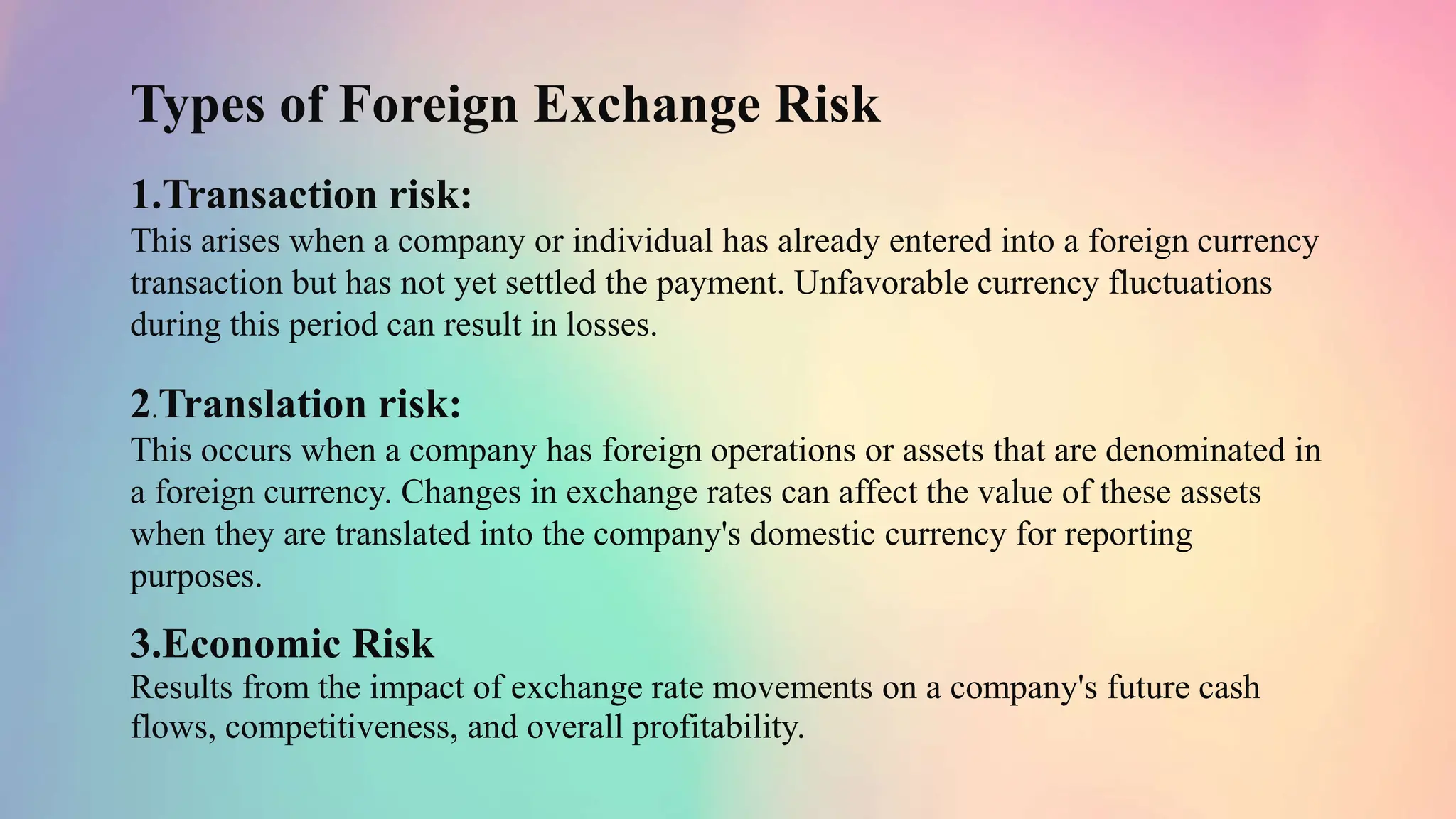 Foreign Exchange Risk | PPTX