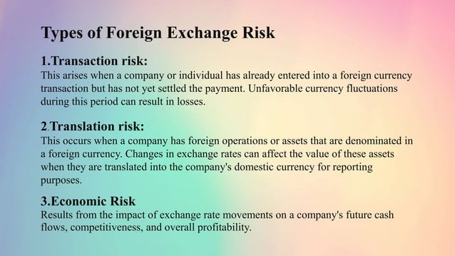 Foreign Exchange Risk | PPTX