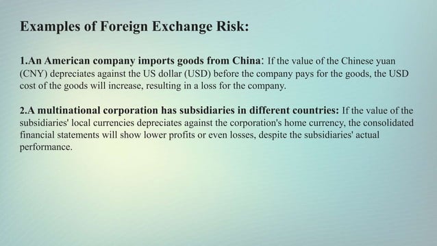 Foreign Exchange Risk | PPTX