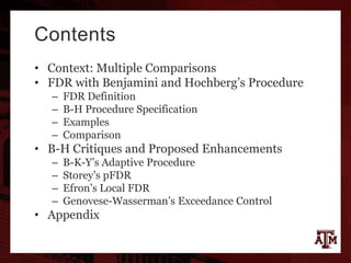 The False Discovery Rate: An Overview | PPTX