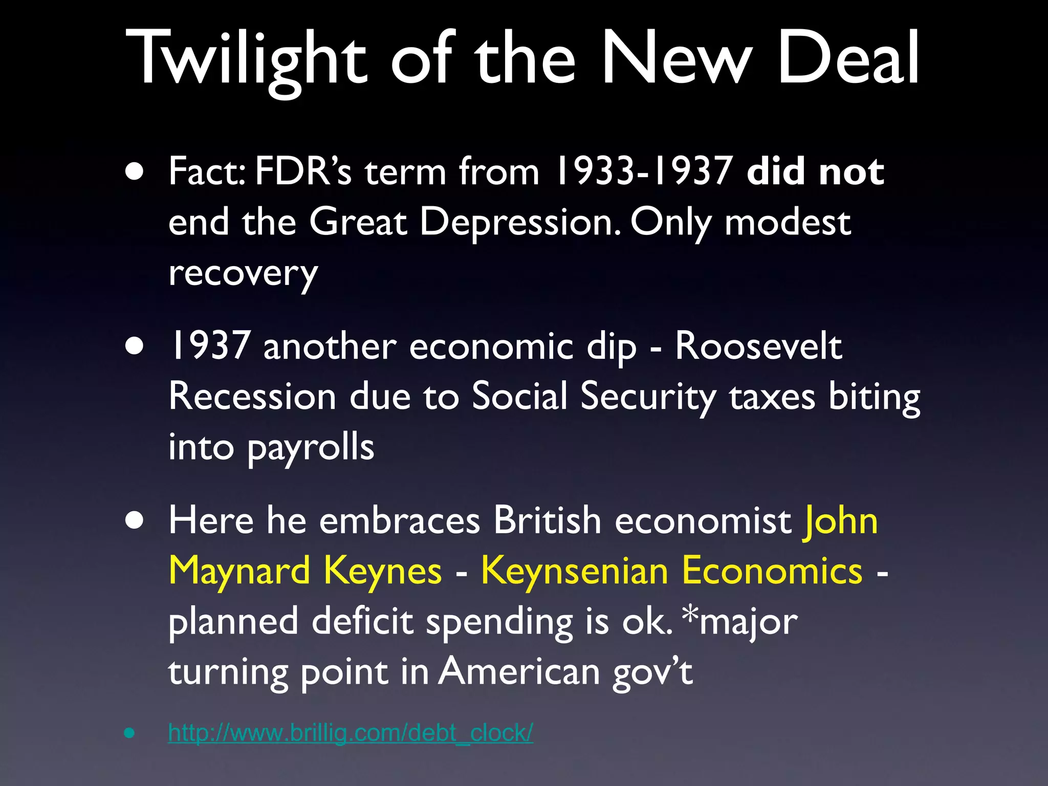 Fdr's new deal and great depression pt 2(1) | PPT | Civic affairs ...