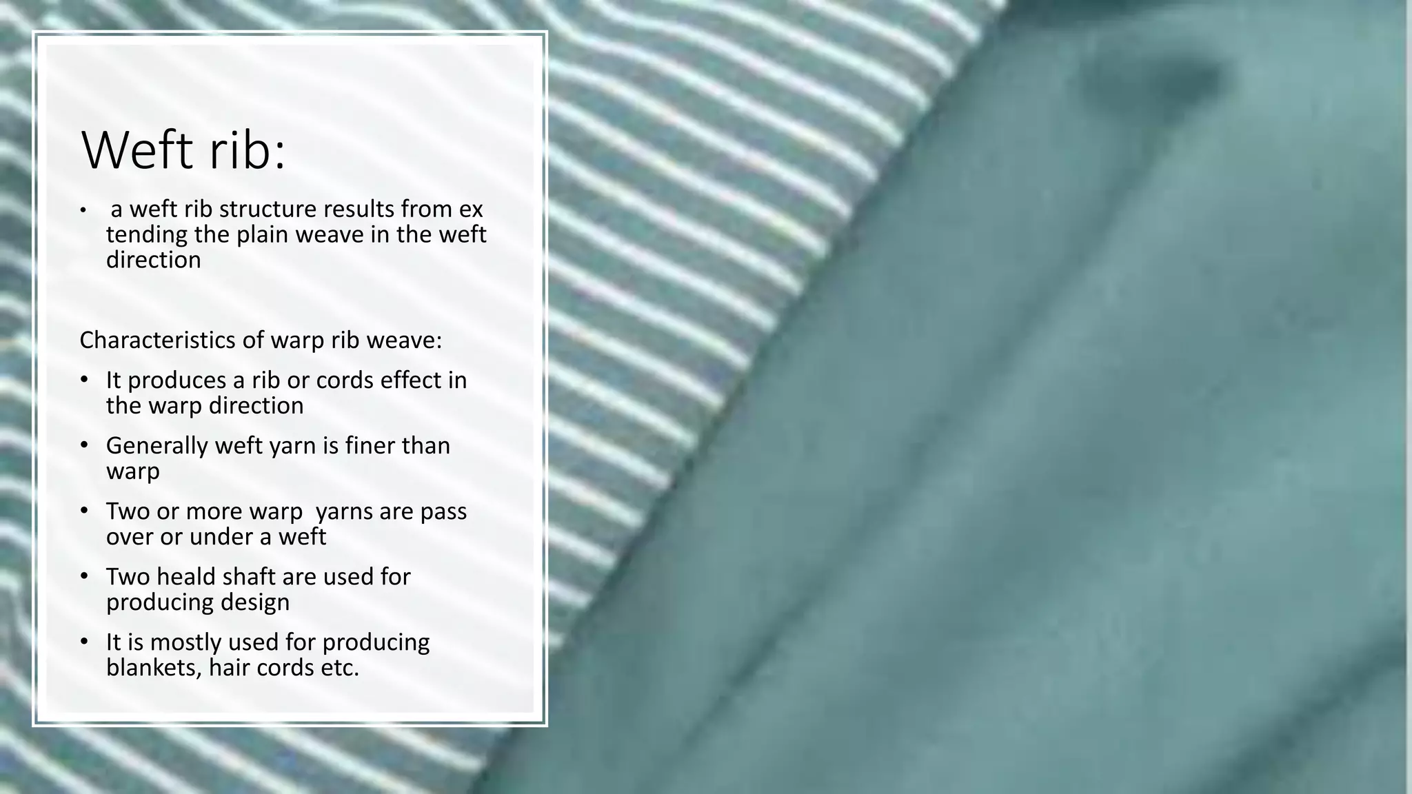 plain weave and its derivative | PPTX