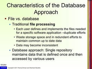 FDS (Sixth Edition) | C1 | Databases and Database Users | PPT
