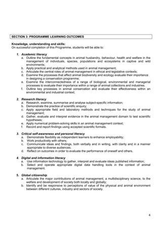 FdSc Applied Animal Management | PDF | Education