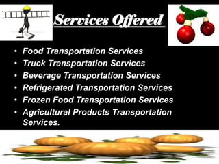 fresh food distribution logistics | PPTX