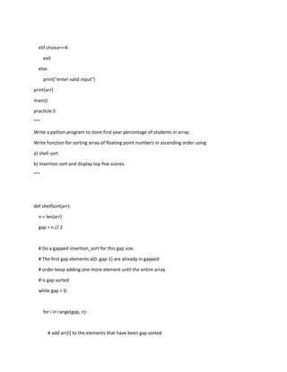 fds Practicle 1to 6 program.pdf | Programming Languages | Computing