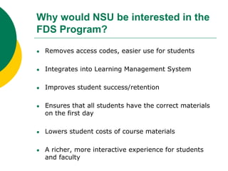 Fds program nsu moosavizadeh | PPT