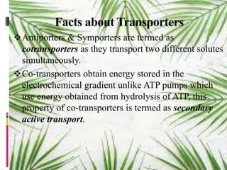 types of transporters | PPTX