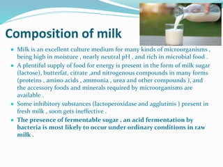 Spoilage of milk and milk products presentation | PPTX
