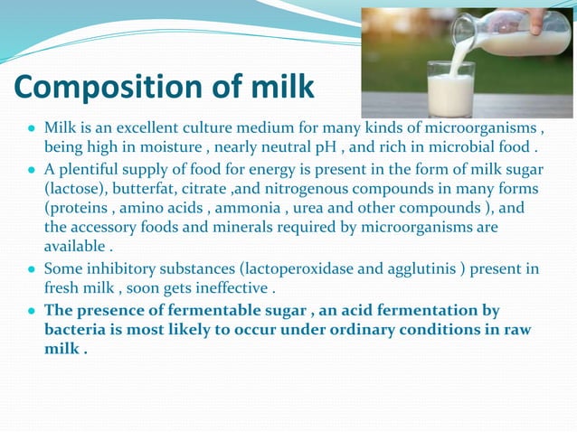 Spoilage of milk and milk products presentation | PPTX | Chemistry ...