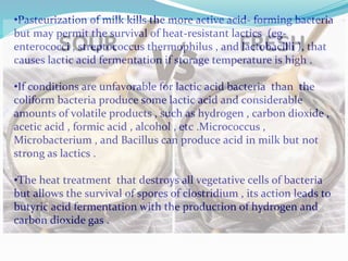 Spoilage of milk and milk products presentation | PPTX