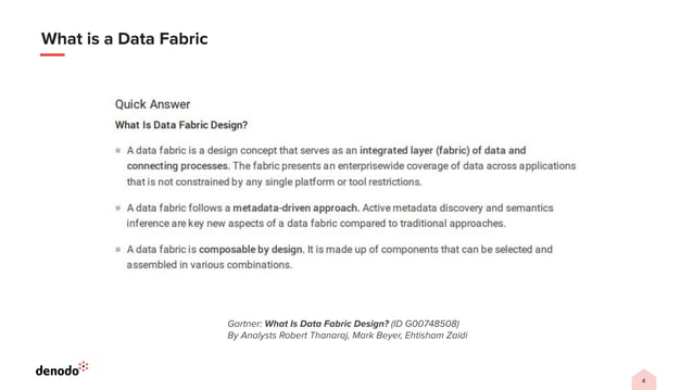 Building a Data Fabric: Lessons Learned from the Field | PDF
