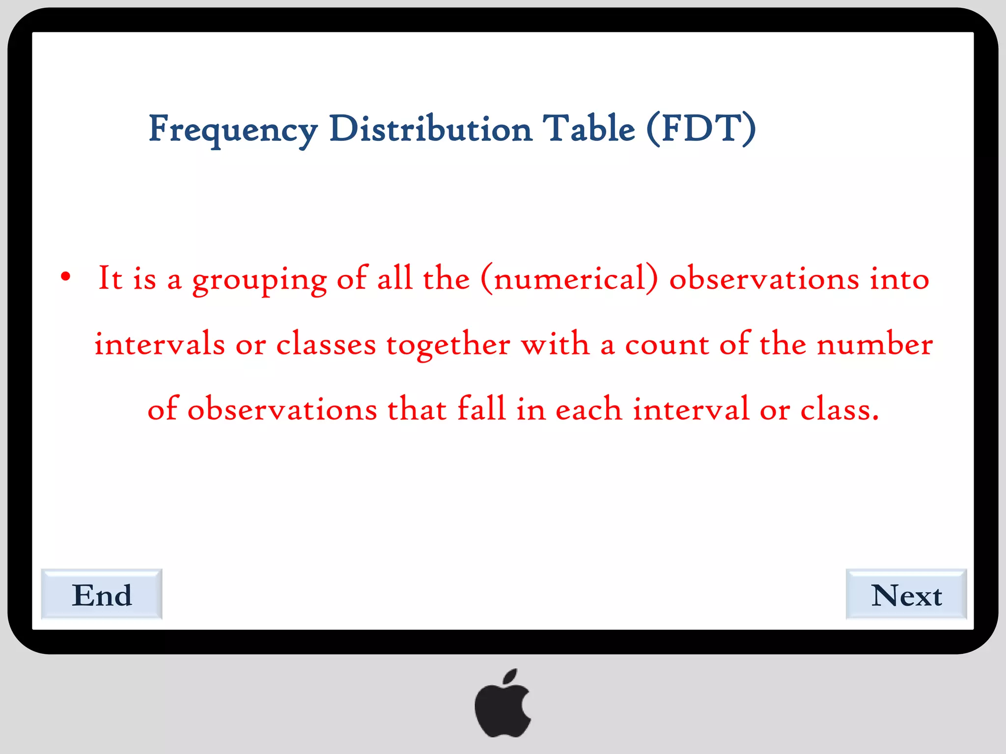 frequency distribution table | PPSX
