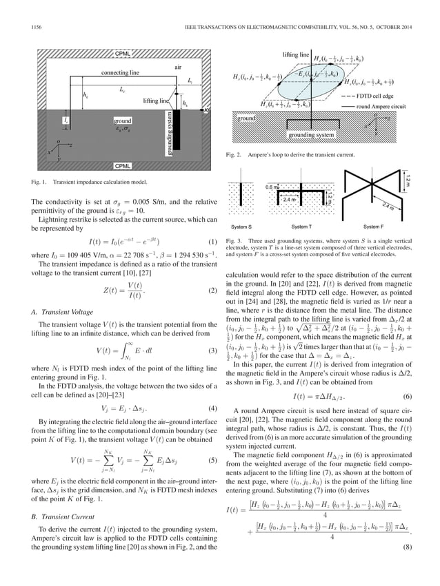 Fdtd Calculation Model For The Transient Analyses Of Grounding Systems