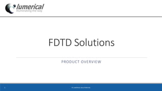 Lumerical Software: FDTD Solutions | PDF
