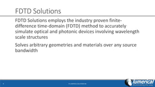 Lumerical Software: FDTD Solutions | PDF