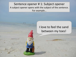 Fundamentals Writing and Literature Sentence Openers 1-3 Presentation ...