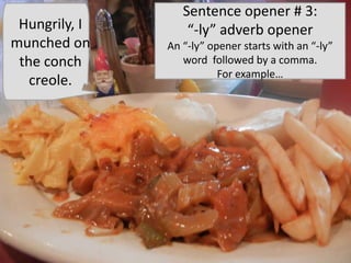 Fundamentals Writing and Literature Sentence Openers 1-3 Presentation ...