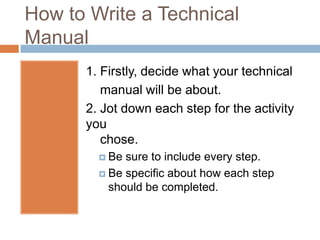 Fundamentals Technical Writing Presentation | PPTX