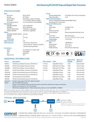 ComNet FDX55S1 Data Sheet | PDF