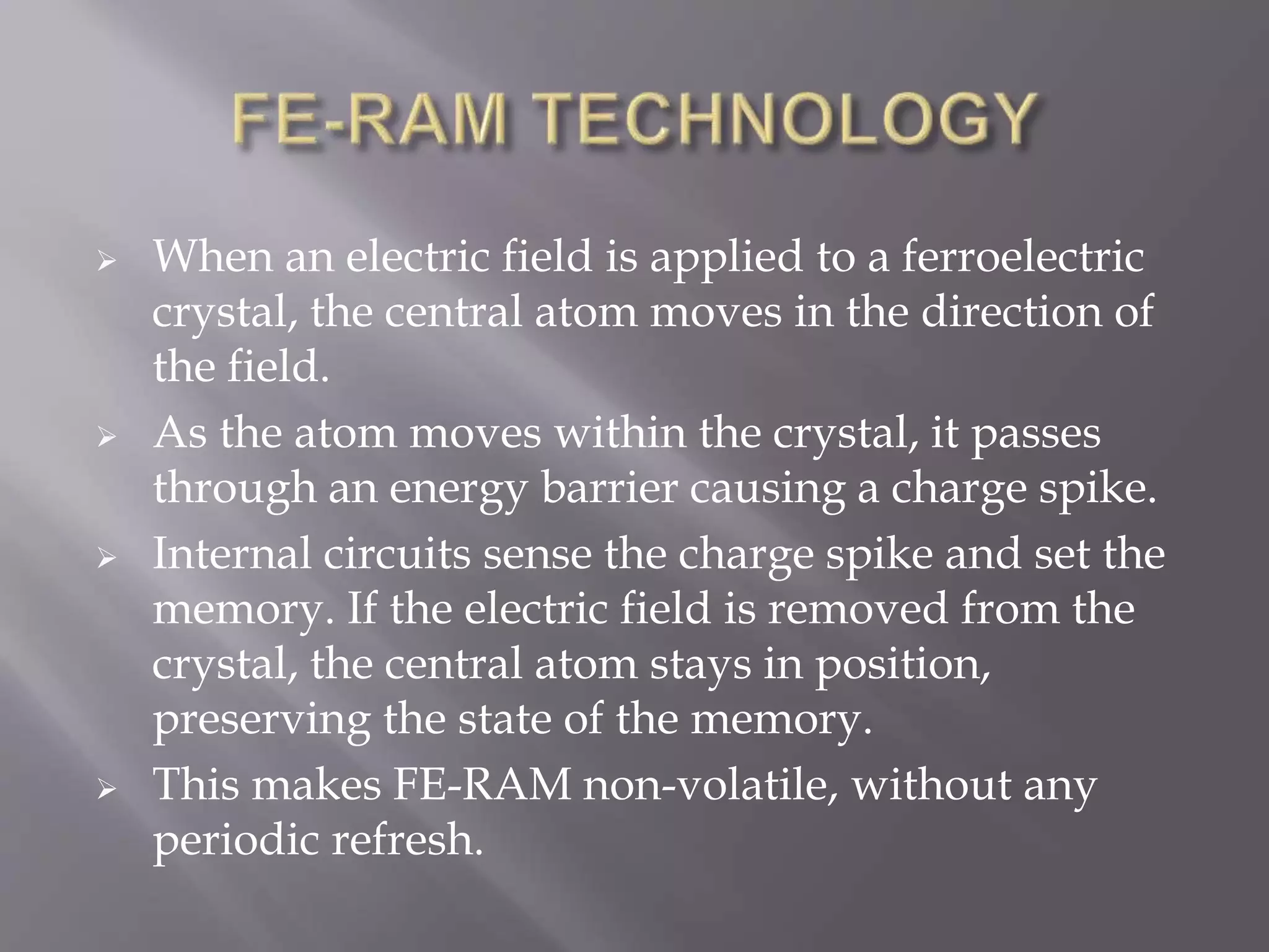 Ferroelectric RAM presentation | PPTX