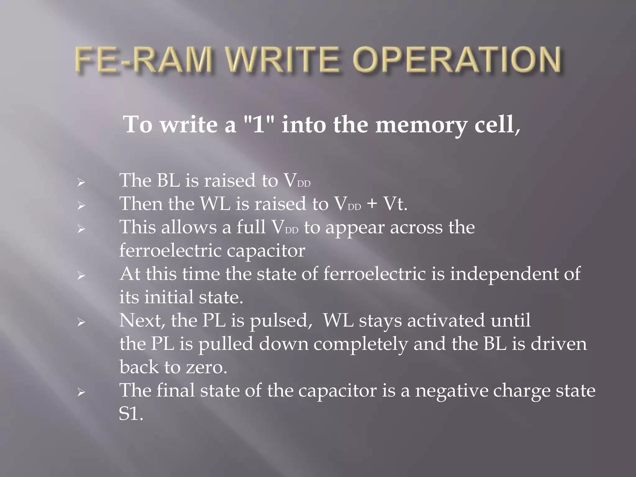 Ferroelectric RAM presentation | PPTX