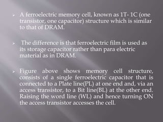 Ferroelectric RAM presentation | PPTX
