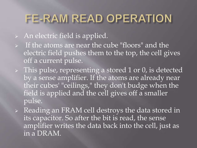 Ferroelectric RAM presentation | PPTX | Data Storage and Warehousing ...