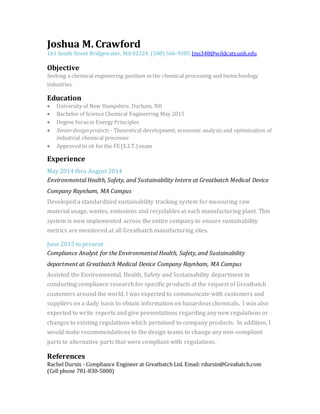 Resume - Joshua M. Crawford | DOCX