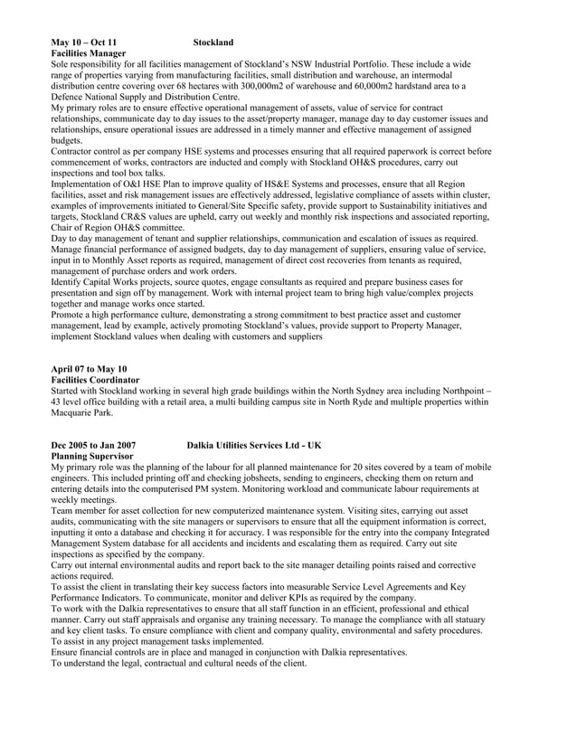 Mark Unwin CV Oct 16 | PDF