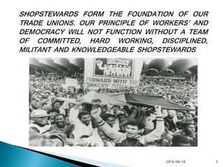 THE ROLE OF SHOP STEWARDS IN THE UNION-MANAGEMENT RELATIONSHIP | PDF
